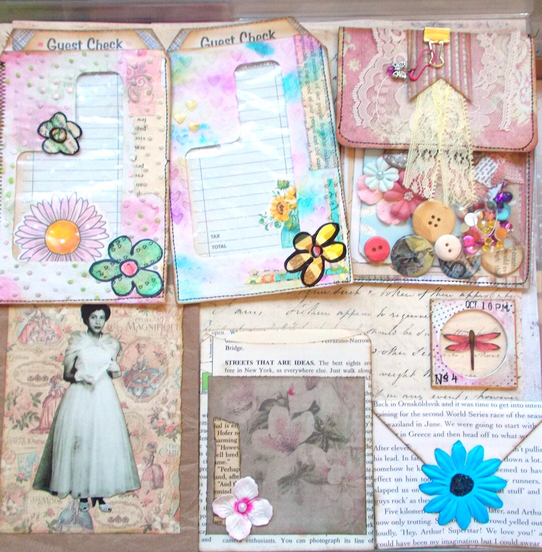 Handcrafted Junk Journal Embellishments, Ephemera, Junk Mail Envelopes ...