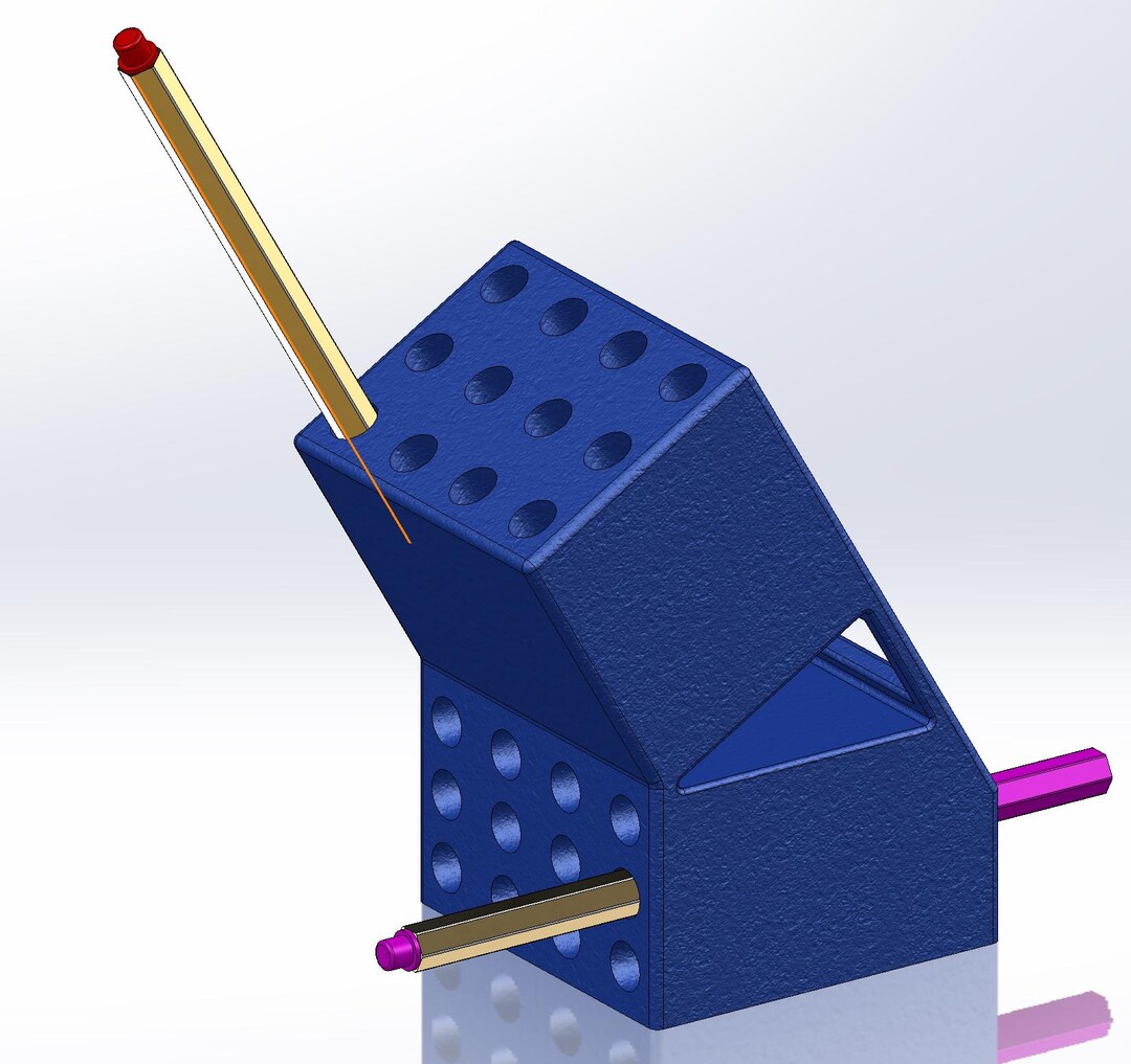 Angled Desktop Pen Holder - Etsy