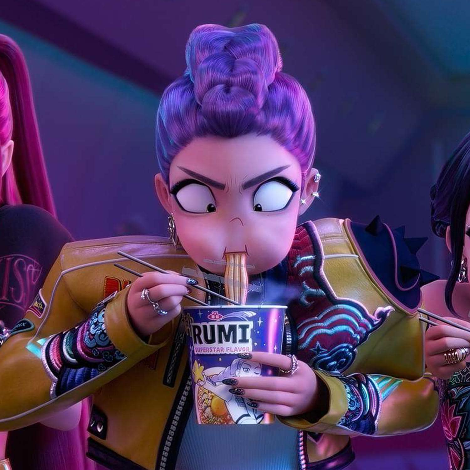 Ramyeon da Rumi, Rótulo de Cup Noodles, Caçadores de Demônios Kpop ...