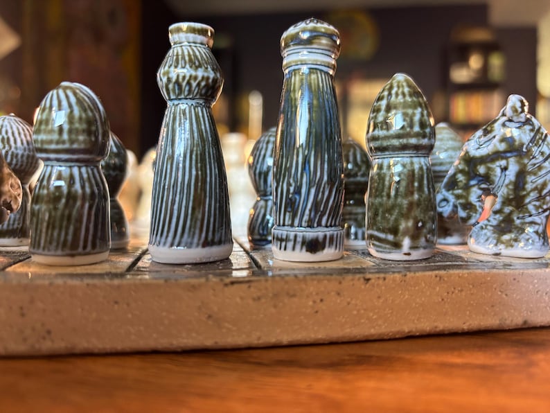 Ceramic Chess Set - Etsy