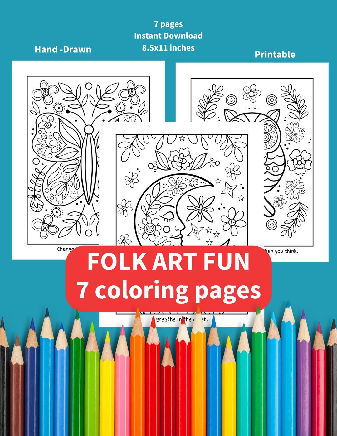 Calm Confidence Coloring Pages for Kids and Tweens – Printable ...