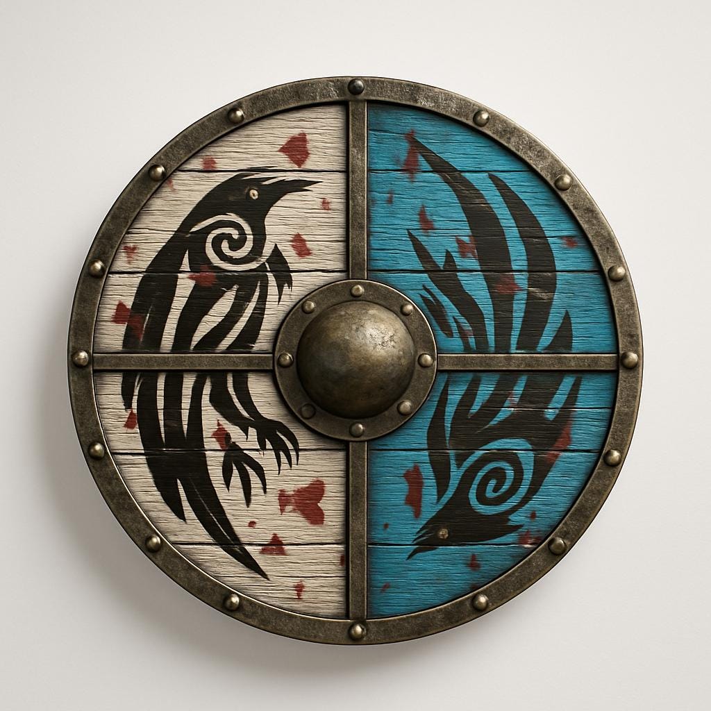 Viking Raven Shield – Handcrafted Norse Decor, Cosplay Armor - Etsy