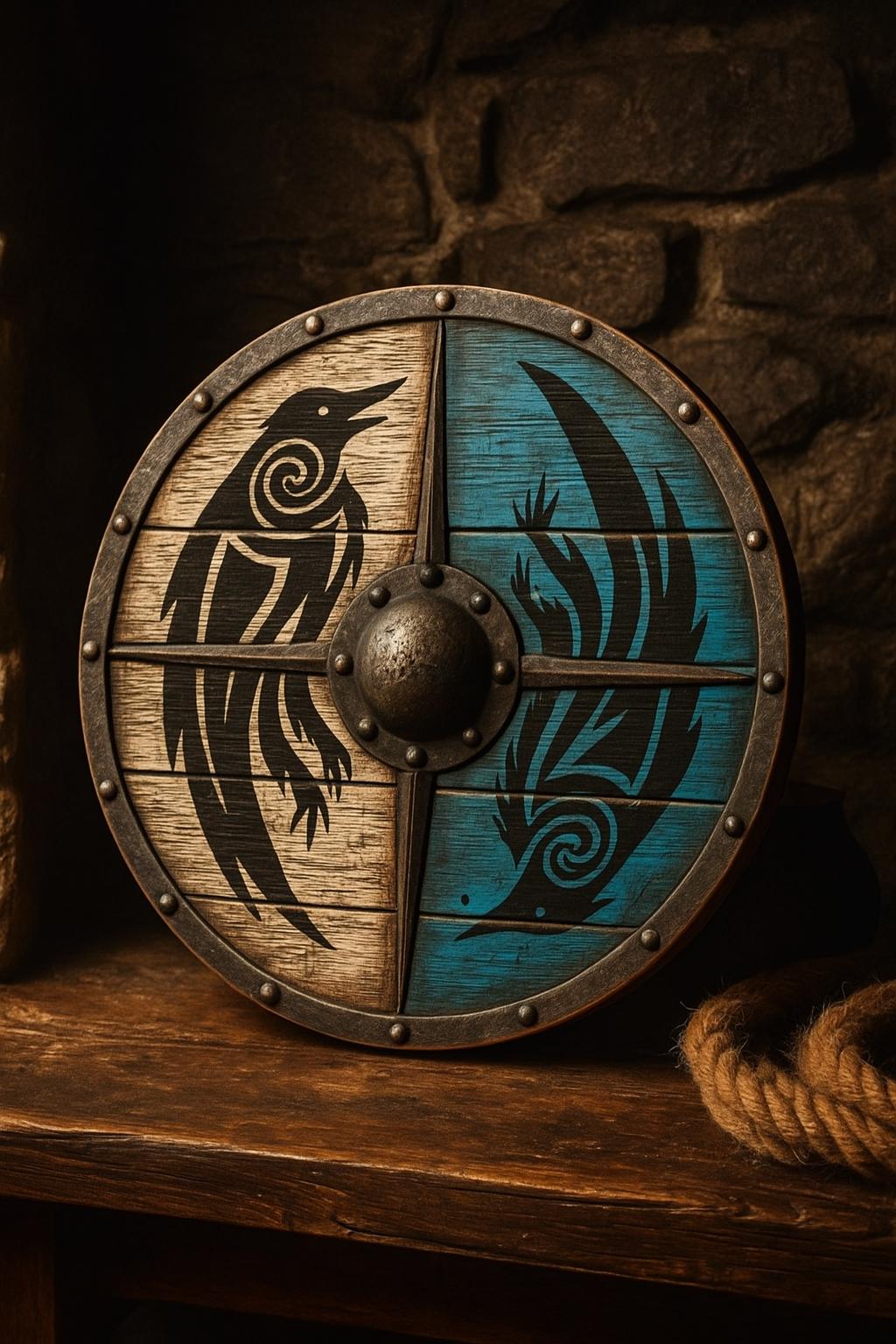 Viking Raven Shield – Handcrafted Norse Decor, Cosplay Armor - Etsy