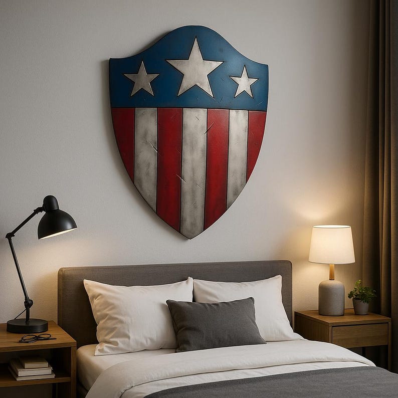 Patriotic Stars & Stripes Shield | Cosplay Costume Prop | Super Soldier ...