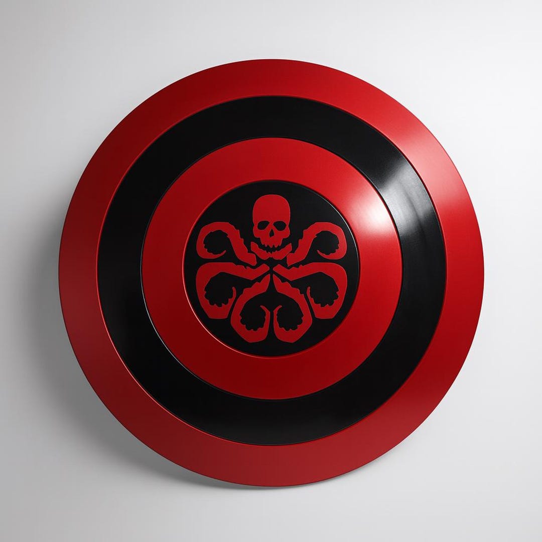 Hydra Shield Replica Red & Black | Marvel Inspired Cosplay Prop ...