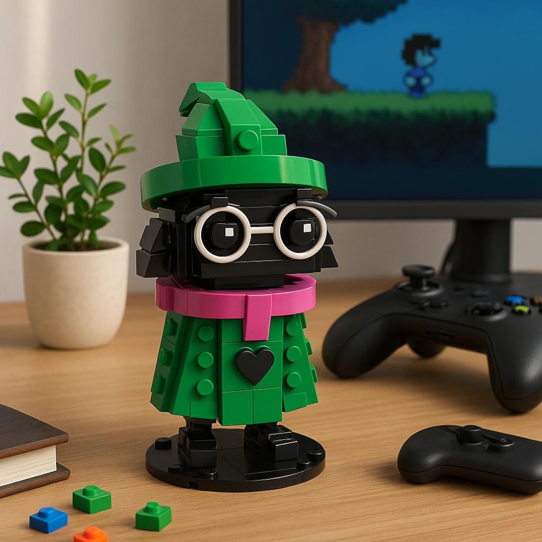 Deltarune Ralsei Lego-inspired Brick Figure – Cute Handmade Display ...