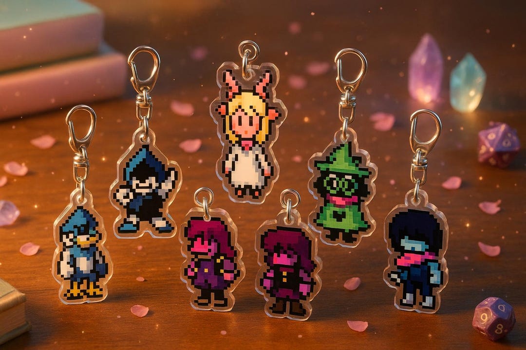 Deltarune Pixel Keychain Set – Perfect Gift for Gamers, Nostalgic ...
