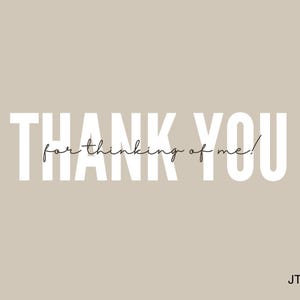 Neutral Printable Thank You Card Set - Etsy