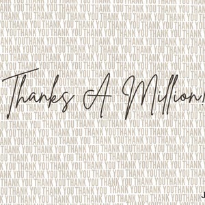 Neutral Printable Thank You Card Set - Etsy
