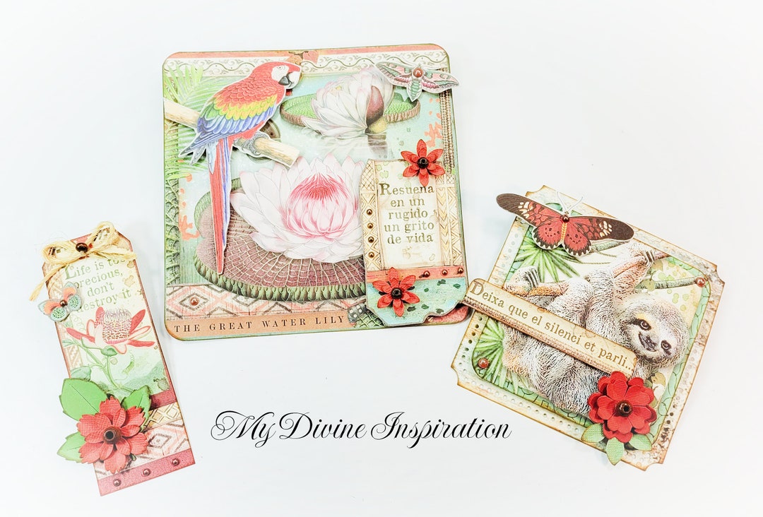 A-4420 Stamperia Amazonia Collection Handmade Paper Embellishments for ...