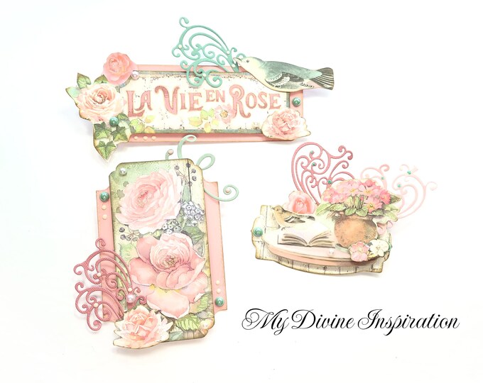 A-4988 Stamperia House of Roses Handmade Paper Embellishments and ...