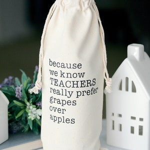 Wine Bag Wine Holder Quotes About Life Teacher Appreciation Gift Thank ...
