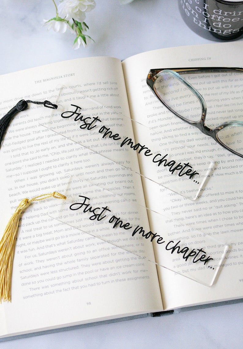 Bookmark Just One More Chapter Funny Gifts Birthday - Etsy