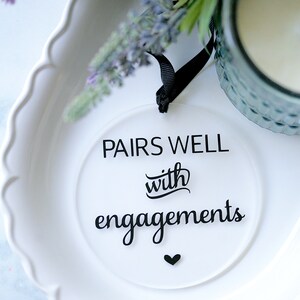 Wine Bottle Tags - Just Engaged - Congratulations Gift - Engagement ...