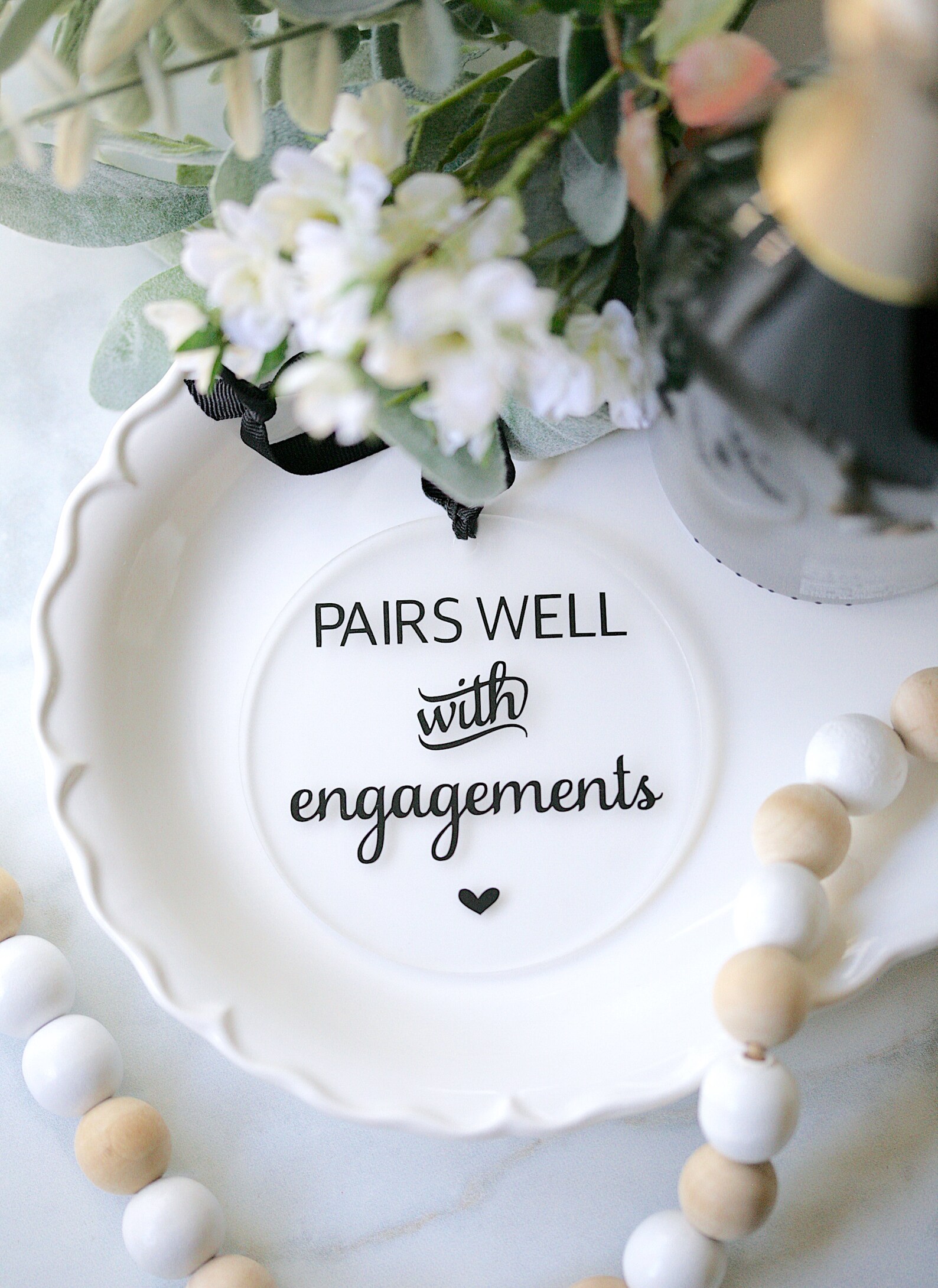 Wine Bottle Tags Just Engaged Congratulations Gift - Etsy