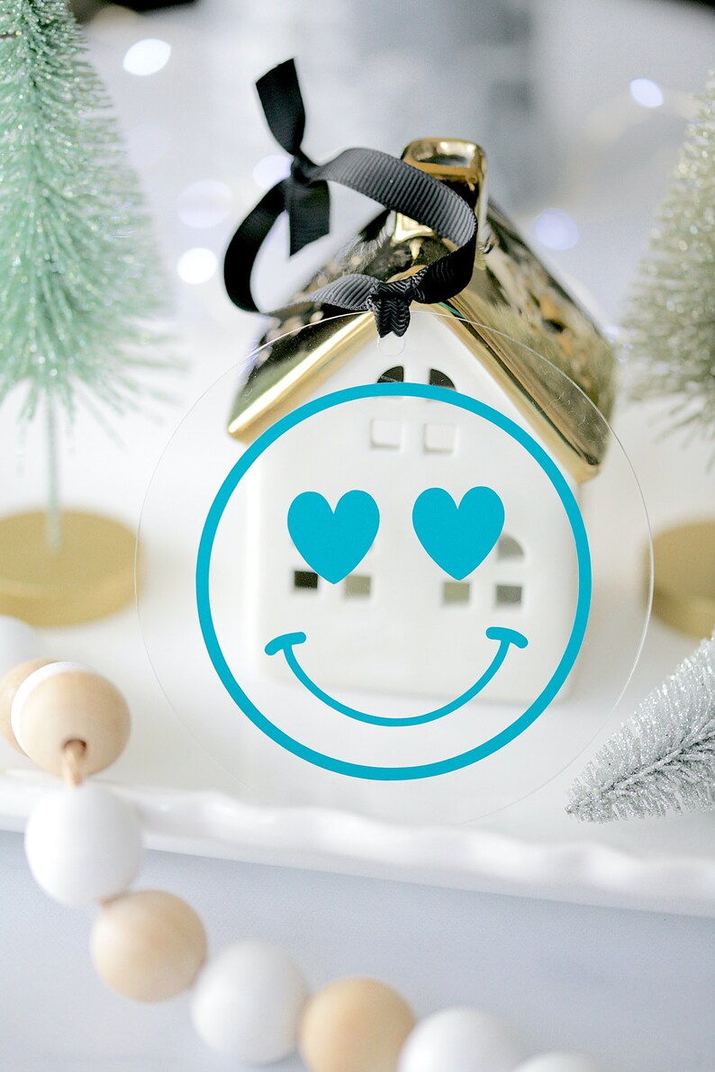 Acrylic Ornaments Smiley Face Gift Tags Retro Thinking - Etsy