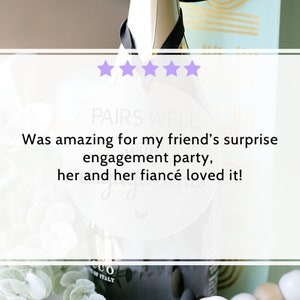 Wine Bottle Tags - Just Engaged - Congratulations Gift - Engagement ...