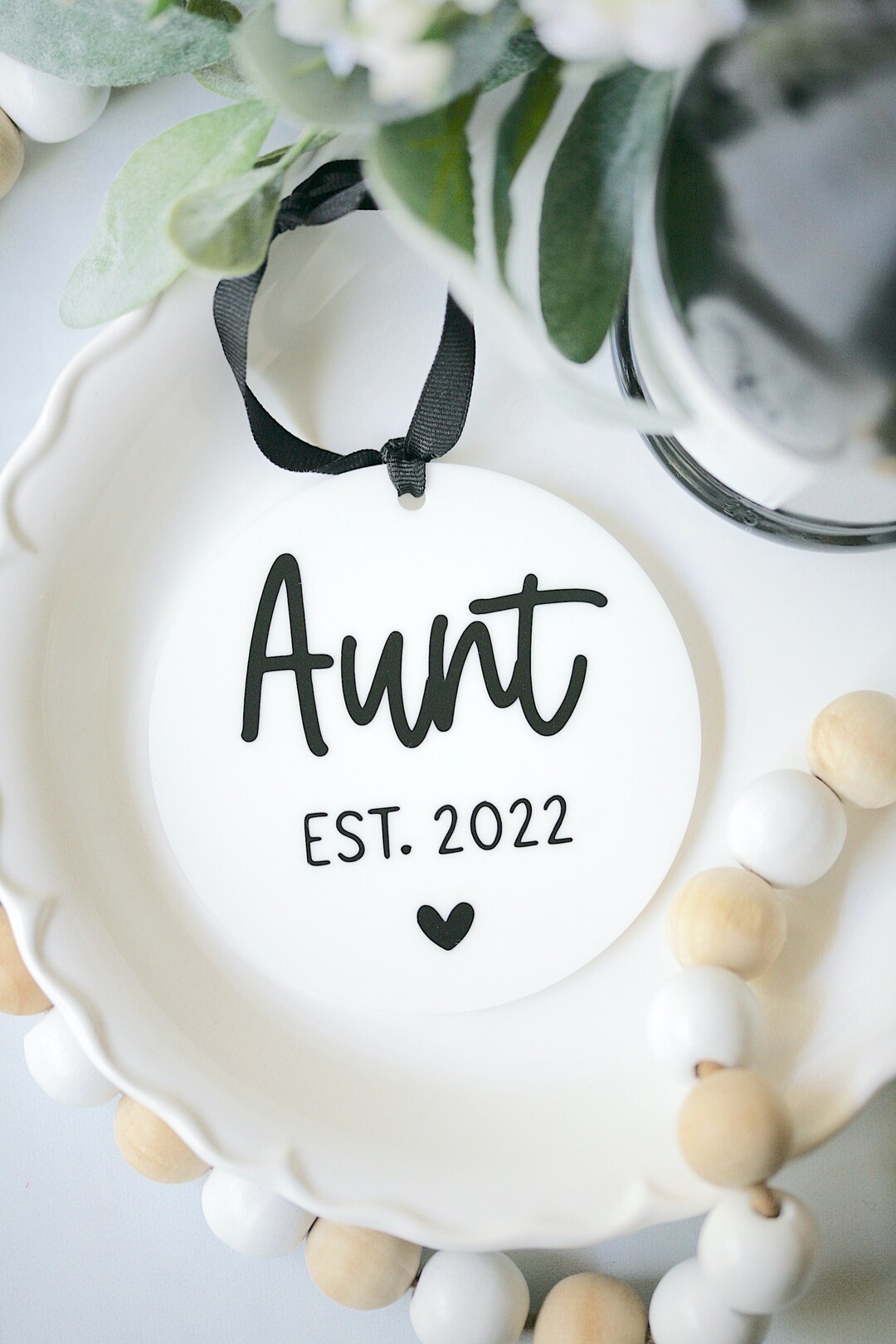 Personalized Gift Acrylic Ornaments Gift Tags Pregnancy Announcement ...