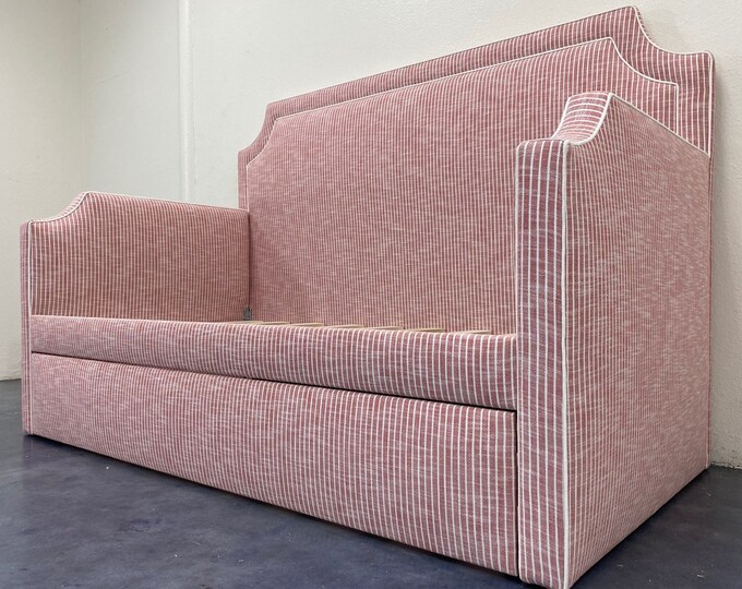 Custom Trundle Daybed W/high Notched Back & Arms COM - Etsy