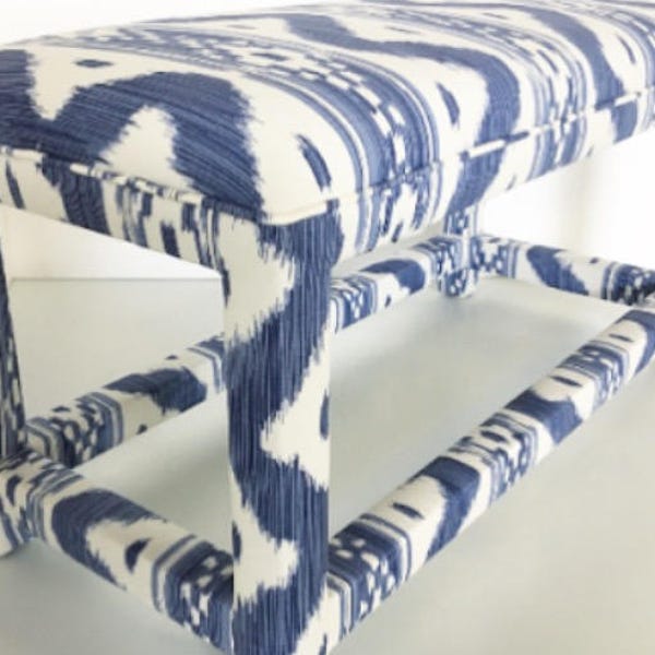 Pair of Upholstered Stools / Ottomans Design Your Own in ANY Fabric - Etsy