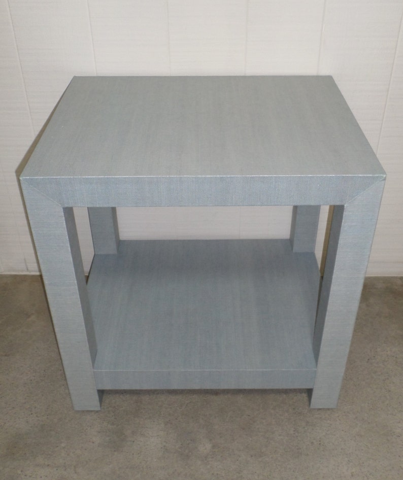 Custom Grasscloth Side Table - Etsy