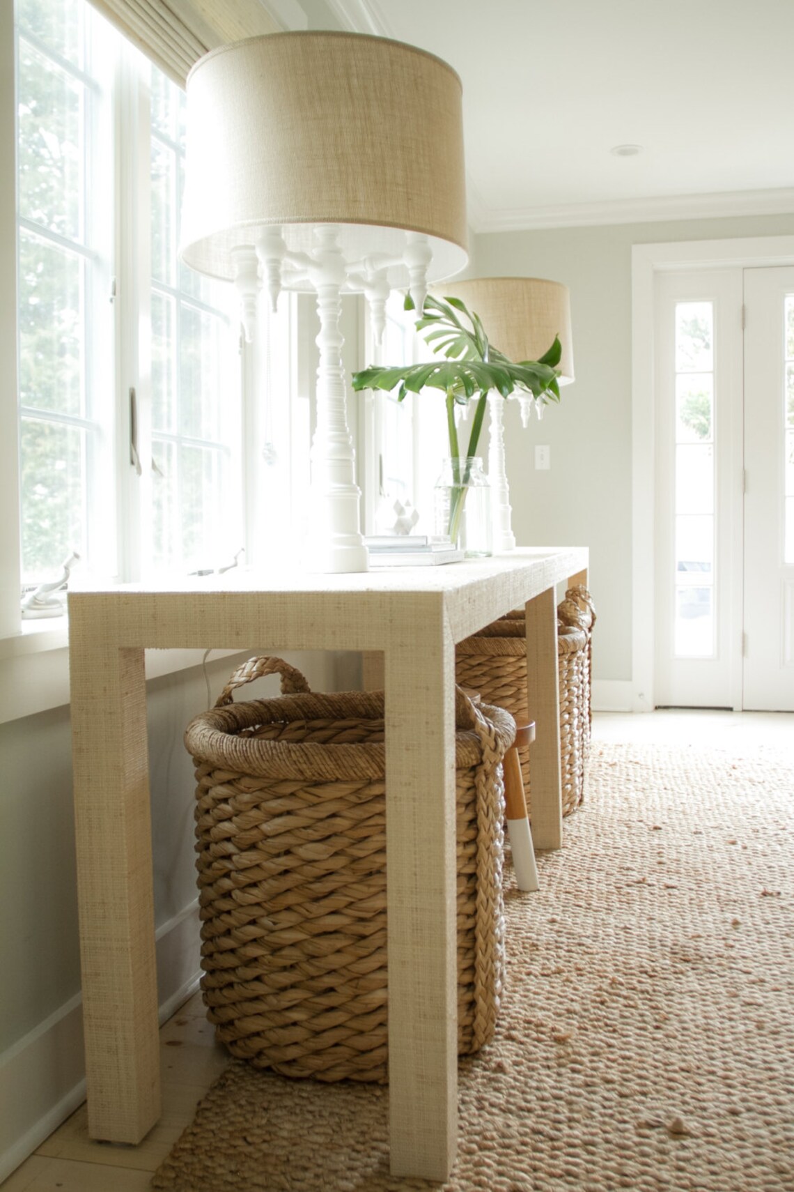 Grasscloth Console Table Custom Built Design Your OWN - Etsy