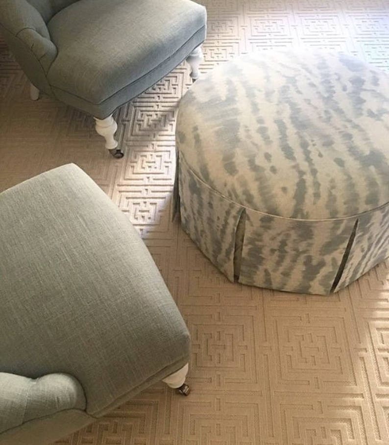 Custom Round Skirted Ottoman COM - Etsy