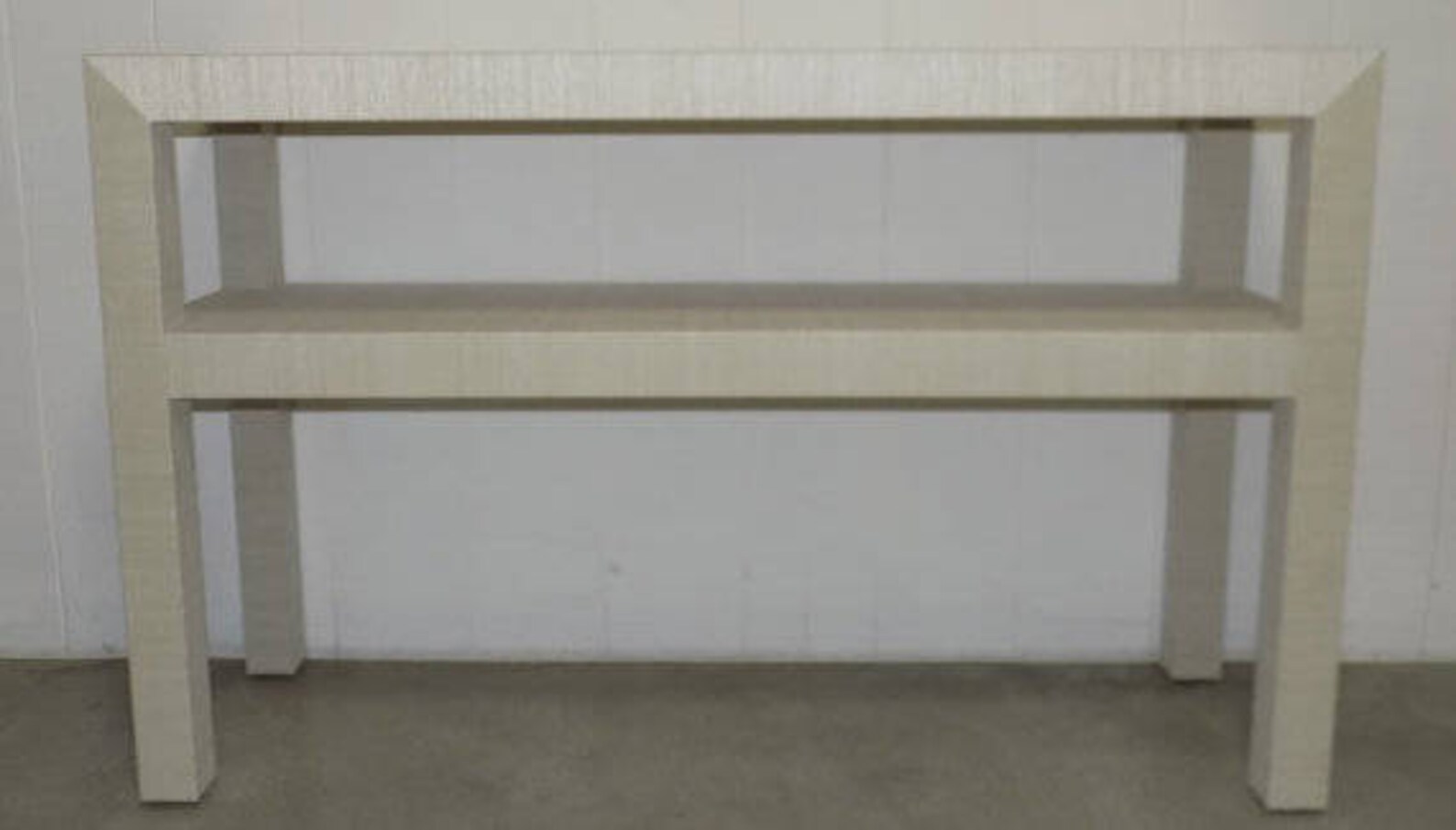 Grasscloth Wrapped Console Table W/shelf Custom Built to | Etsy