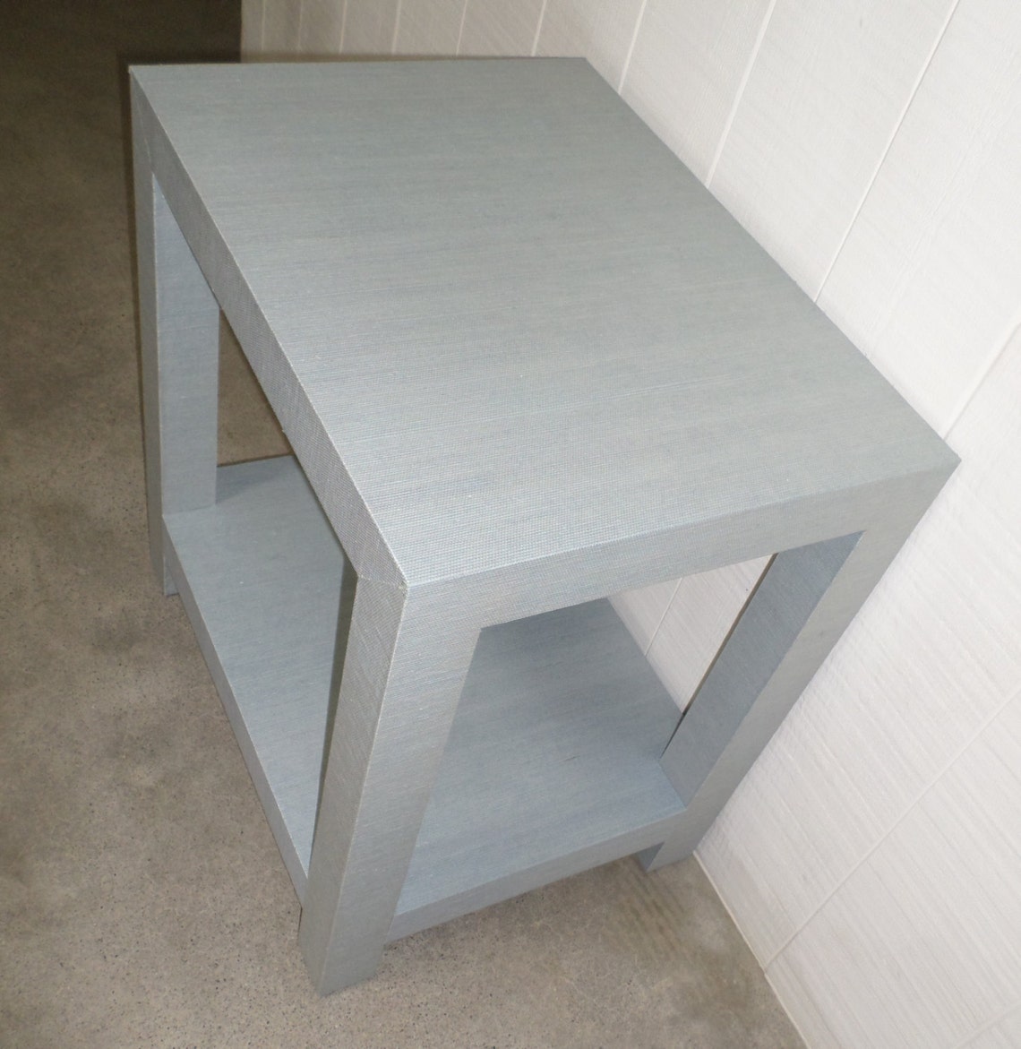 Custom Grasscloth Side Table - Etsy