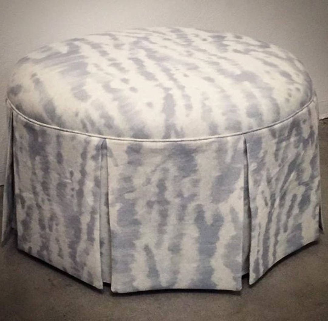 Custom Round Skirted Ottoman- COM - Etsy