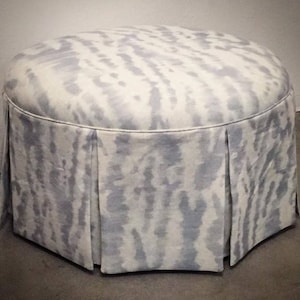 Custom Round Skirted Ottoman COM - Etsy