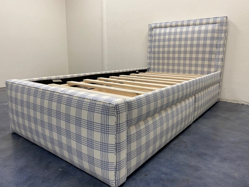 Custom Twin Bed W/inset Welt & Storage Drawers Custom Built - Etsy