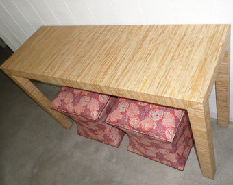 GrassclothCovered Table Custom Built Design Your OWN