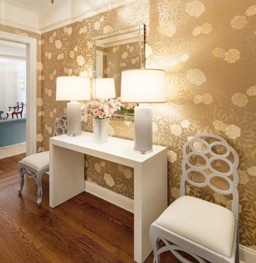 Grasscloth Waterfall Table - Custom Built to Suit Your Space- Design ...