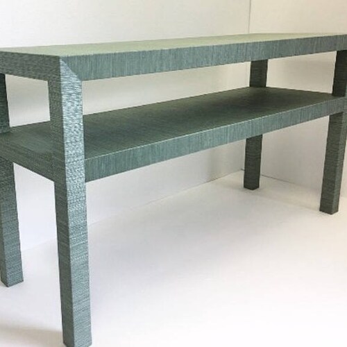 Grasscloth Wrapped Console Table Custom Built to Your - Etsy