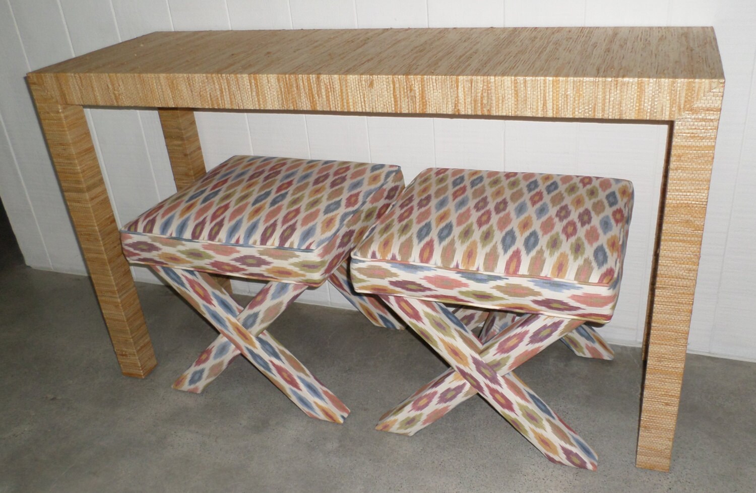 Grasscloth Covered Table Custom Built to Suit Your Space - Etsy