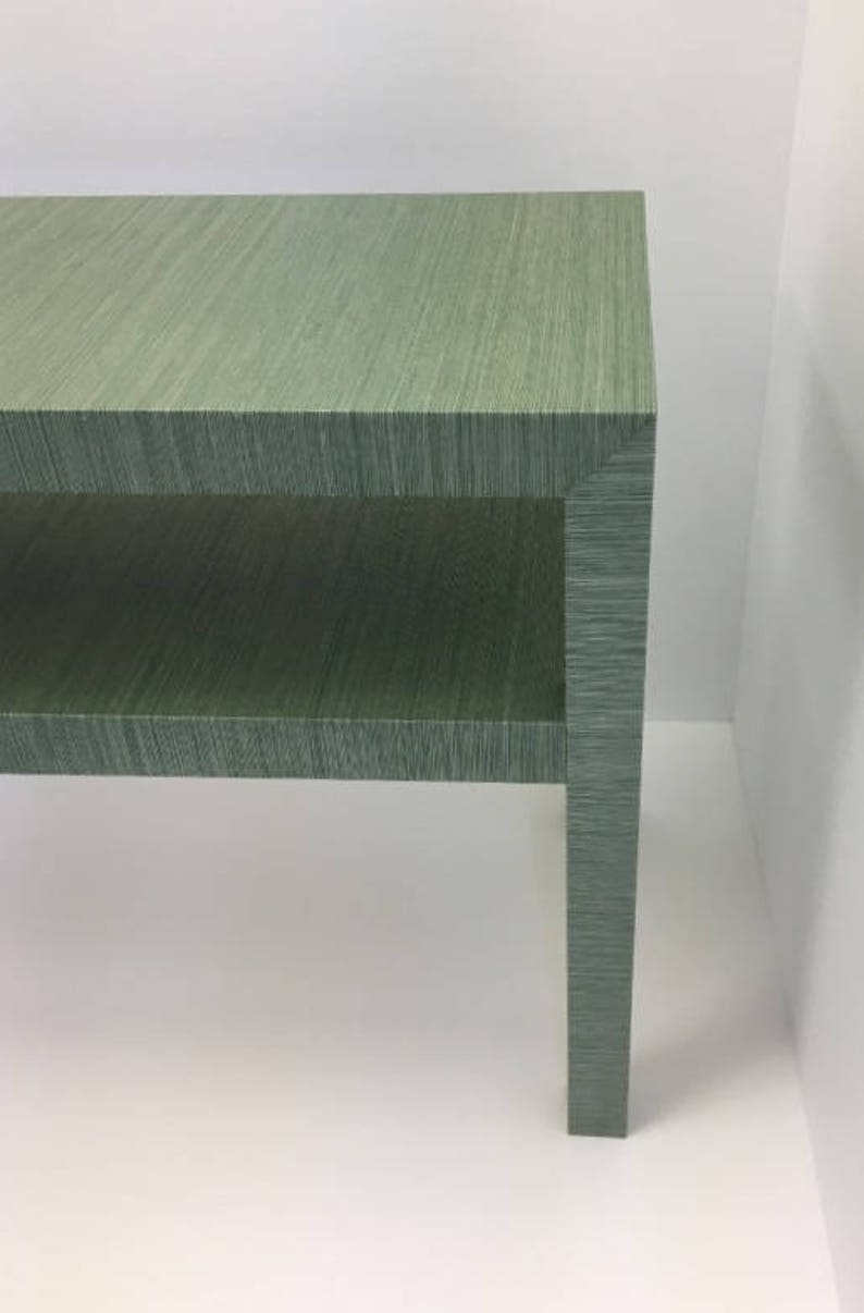 Grasscloth Wrapped Console Table W/shelf Custom Built to - Etsy