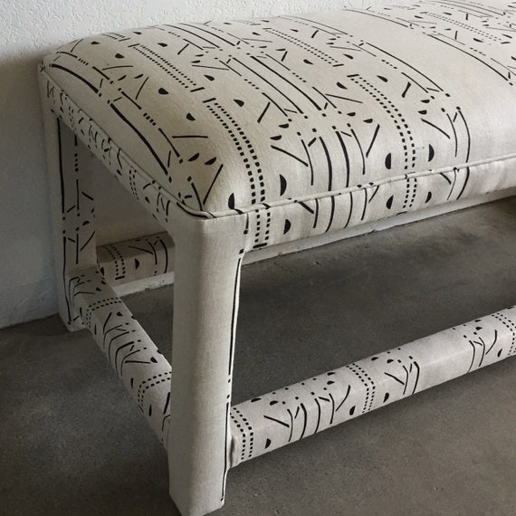 Custom Upholstered Bench Design Your Own In ANY Fabric Etsy