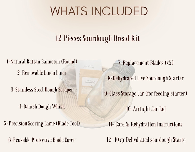 Beginner Sourdough Starter Kit, Complete Bread Making Set for Home ...
