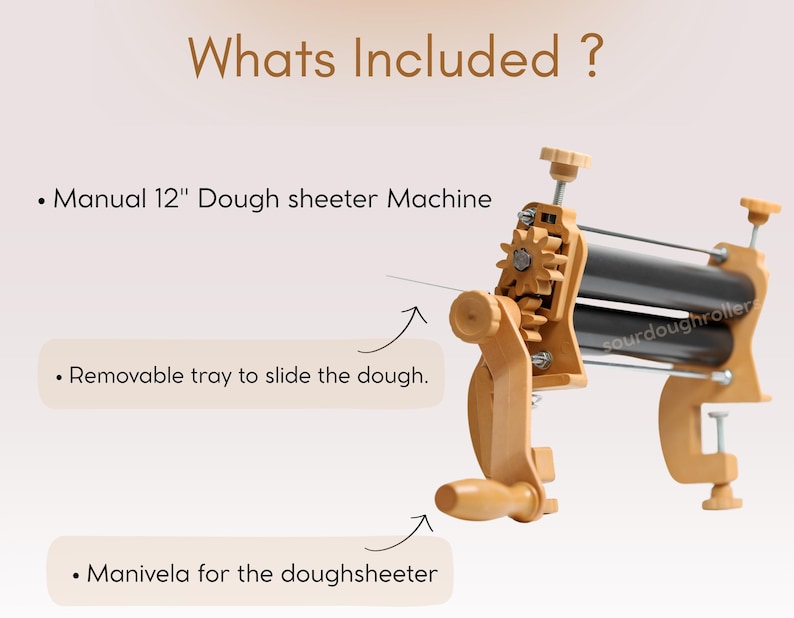 Manual Dough Sheeter: Polypropylene Hand Crank Roller for Baking ...