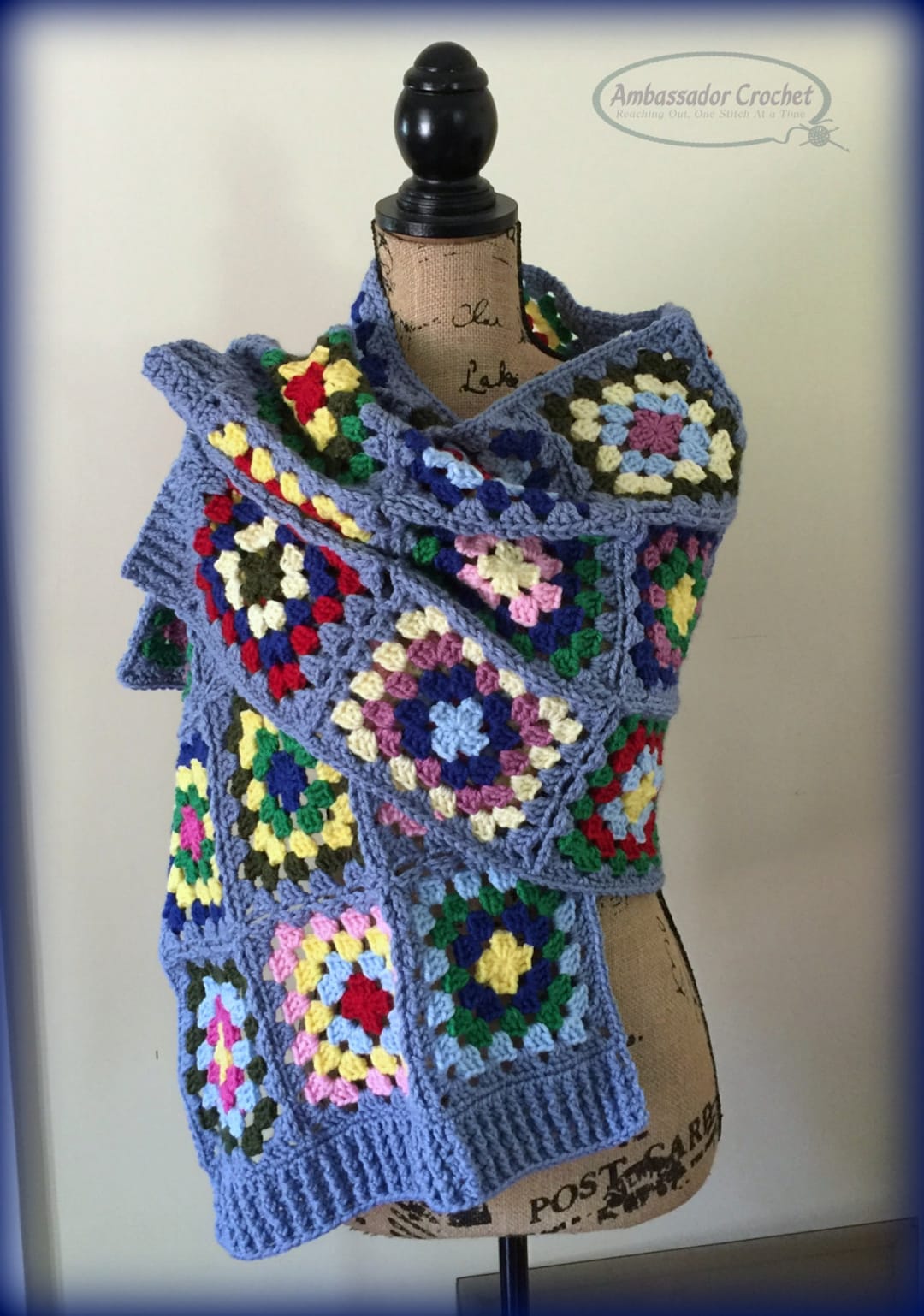 Granny Square Shawl Pattern - Vintage Shawl Crochet Pattern - Etsy