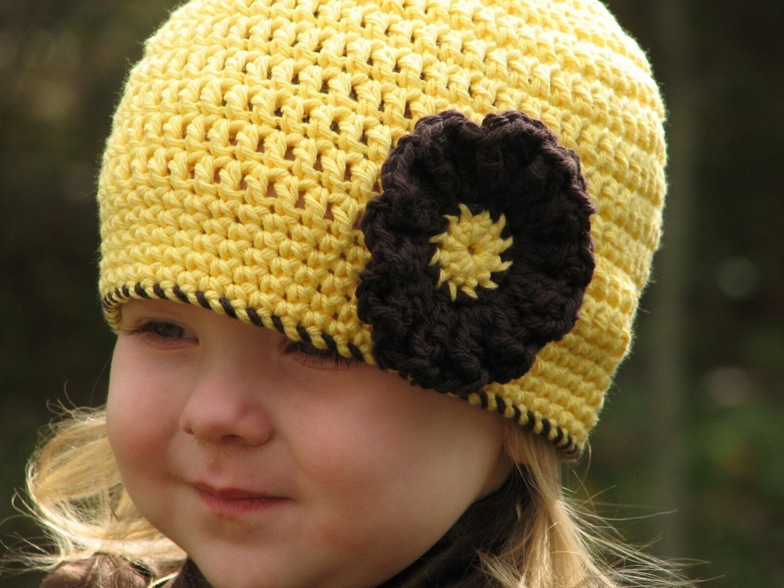Easy Beanie With Trim and Flower Crochet Pattern 4 Sizes Included PDF ...