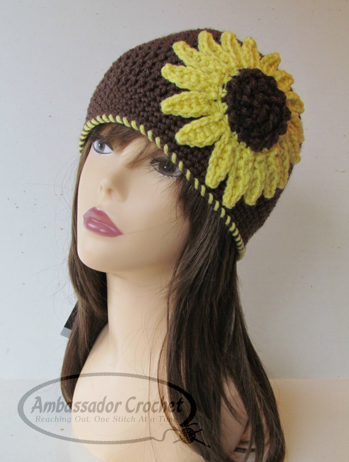 Sunflower Hat Crochet Pattern PDF - Etsy