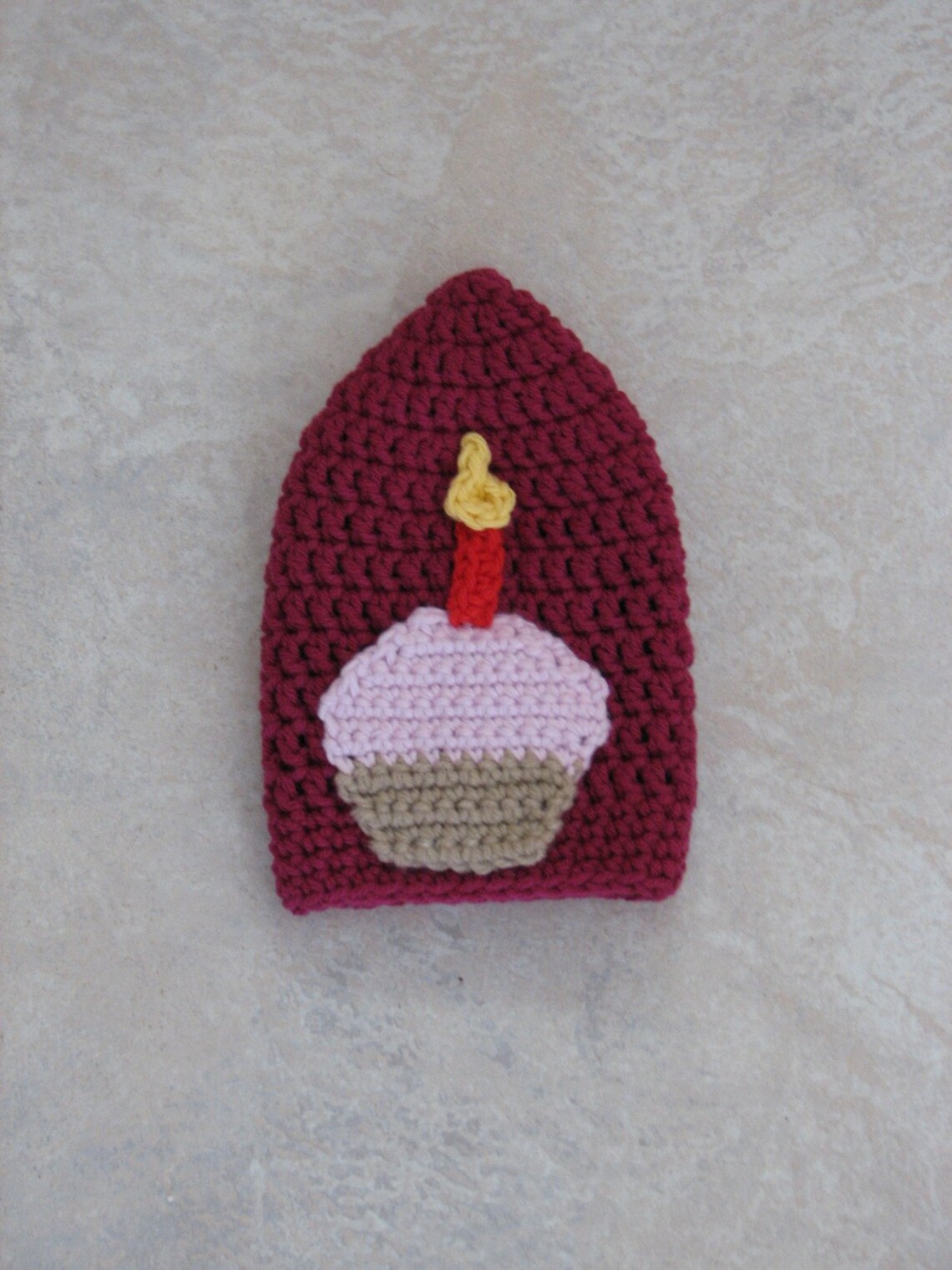 Cupcake Candle Applique Crochet Pattern Baby's 1st - Etsy