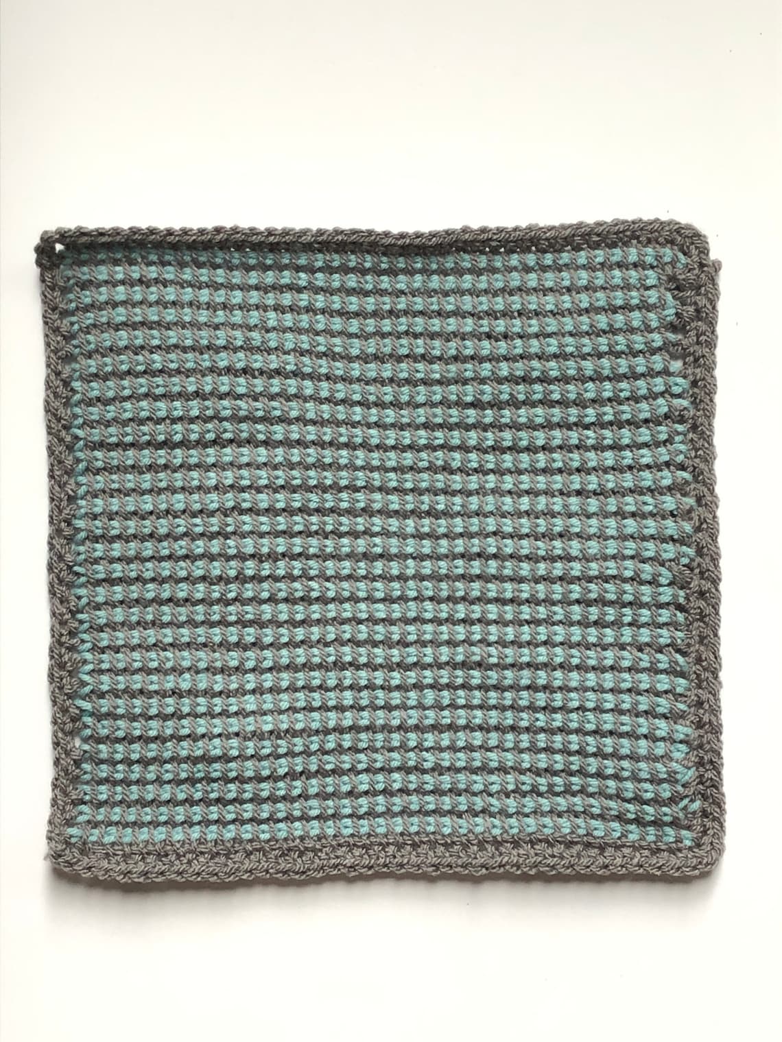 Tunisian Blanket Square Crochet Pattern - Tunisian Colorwork Square ...