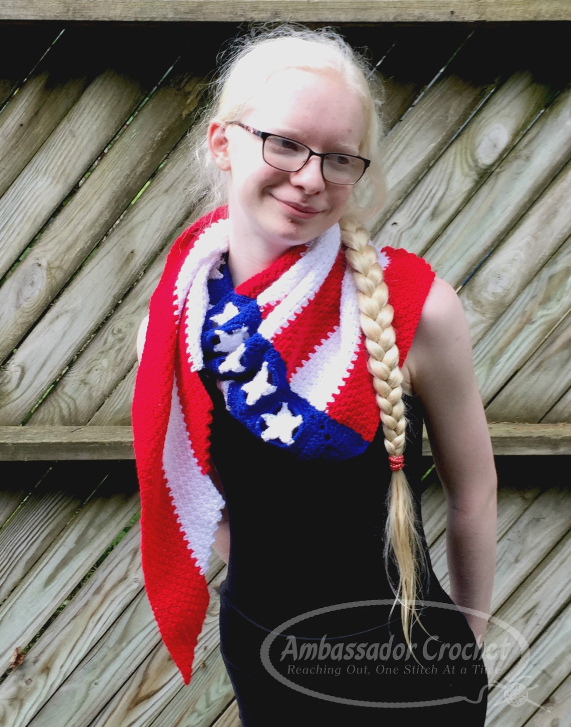 American Flag Freedom Shawl Crochet Pattern PDF - Etsy
