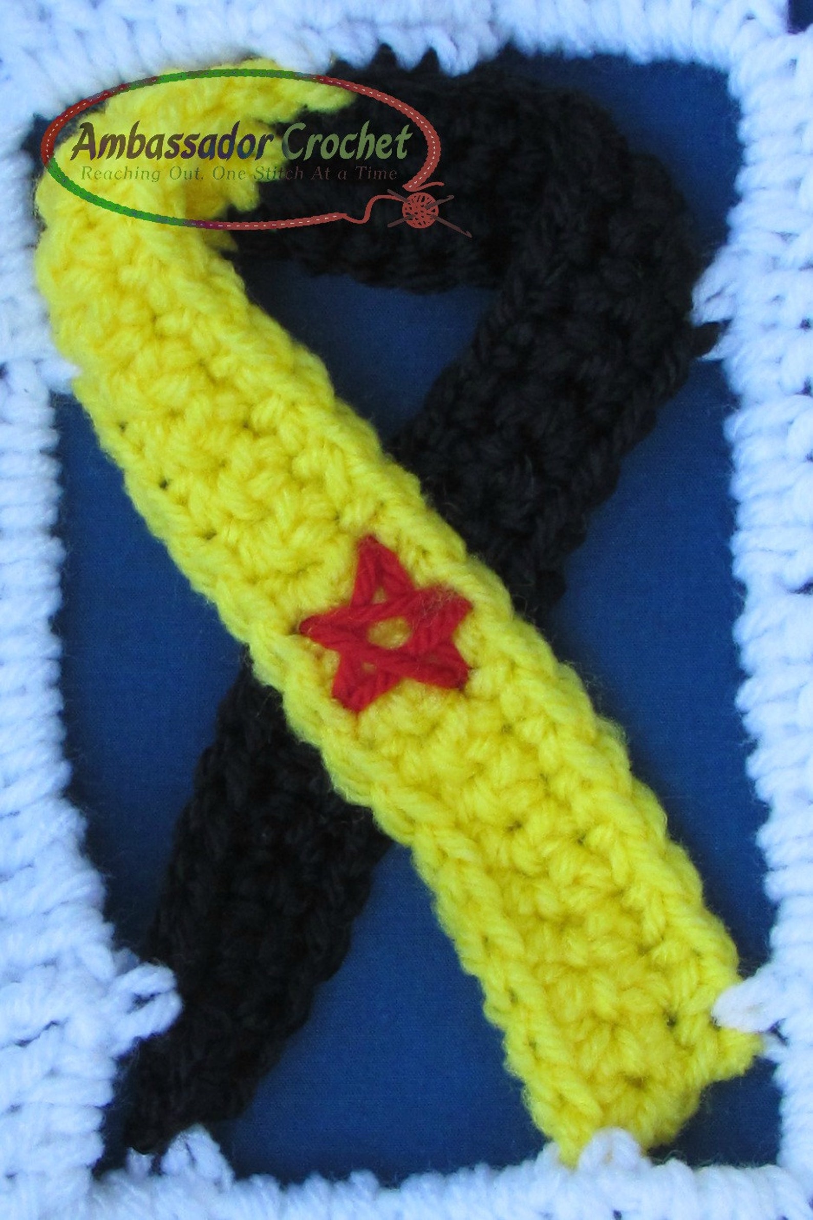 Awareness Ribbon Crochet Afghan - Cancer Crochet Blanket Pattern - PDF ...