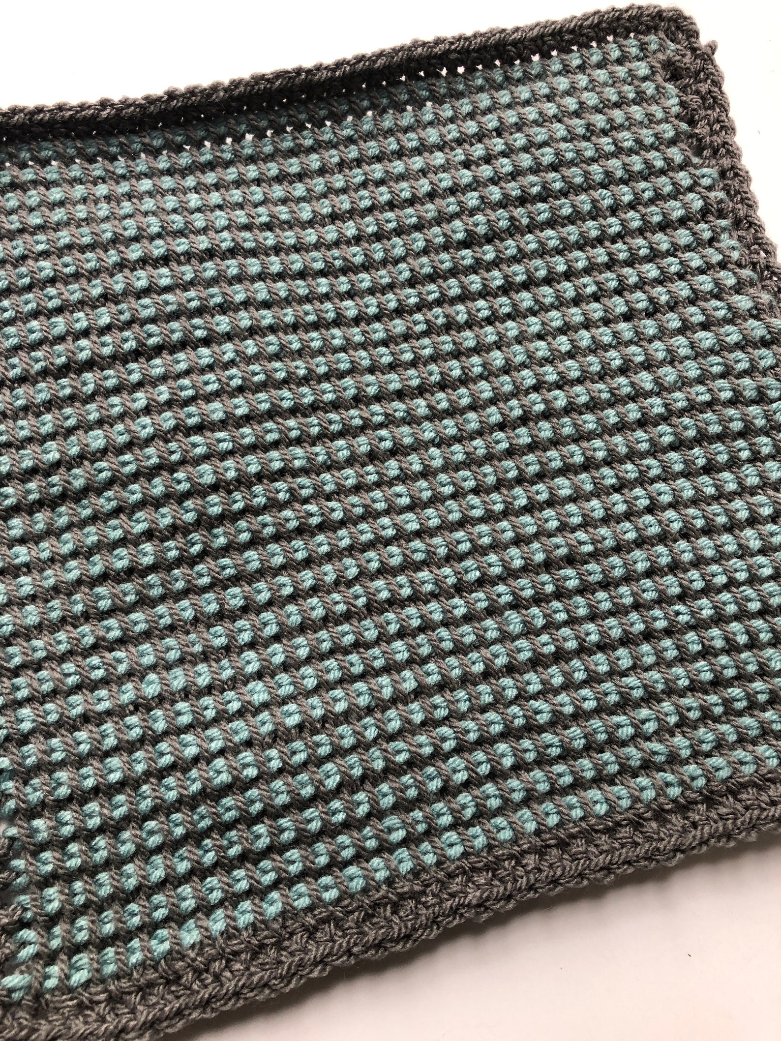 Tunisian Blanket Square Crochet Pattern - Tunisian Colorwork Square ...