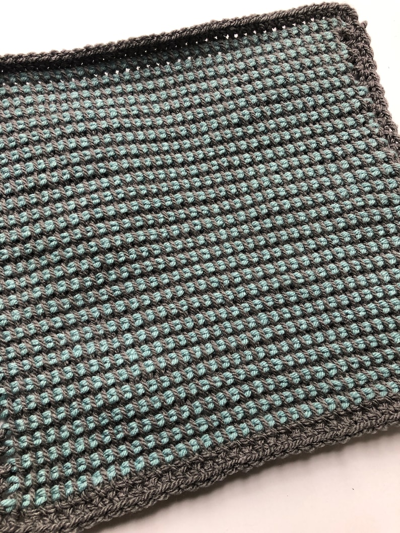 Tunisian Blanket Square Crochet Pattern - Tunisian Colorwork Square ...