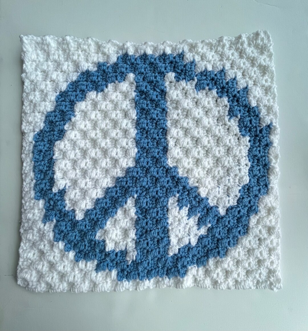 Peace Sign Blanket Crochet Pattern: C2C Afghan Square (PDF Pattern) - Etsy